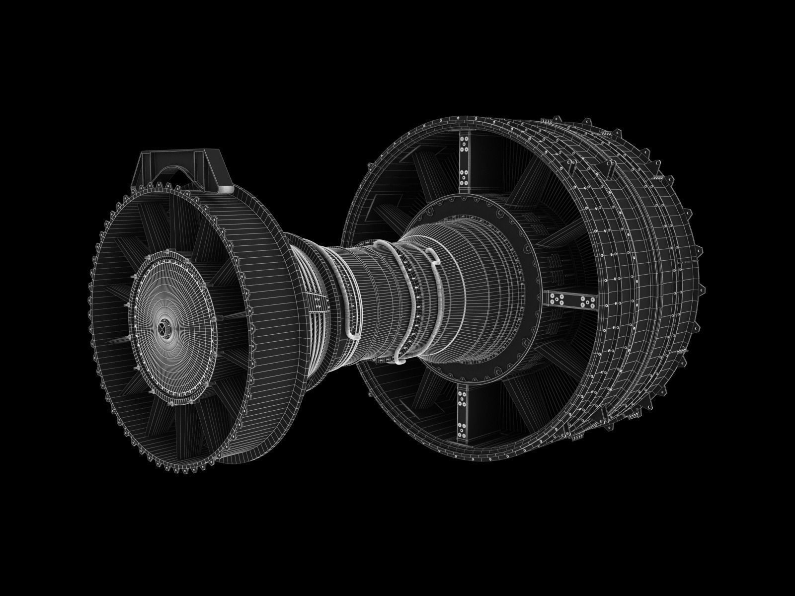 AIRCRAFT TURBOFAN ENGINE 3D model animated | CGTrader