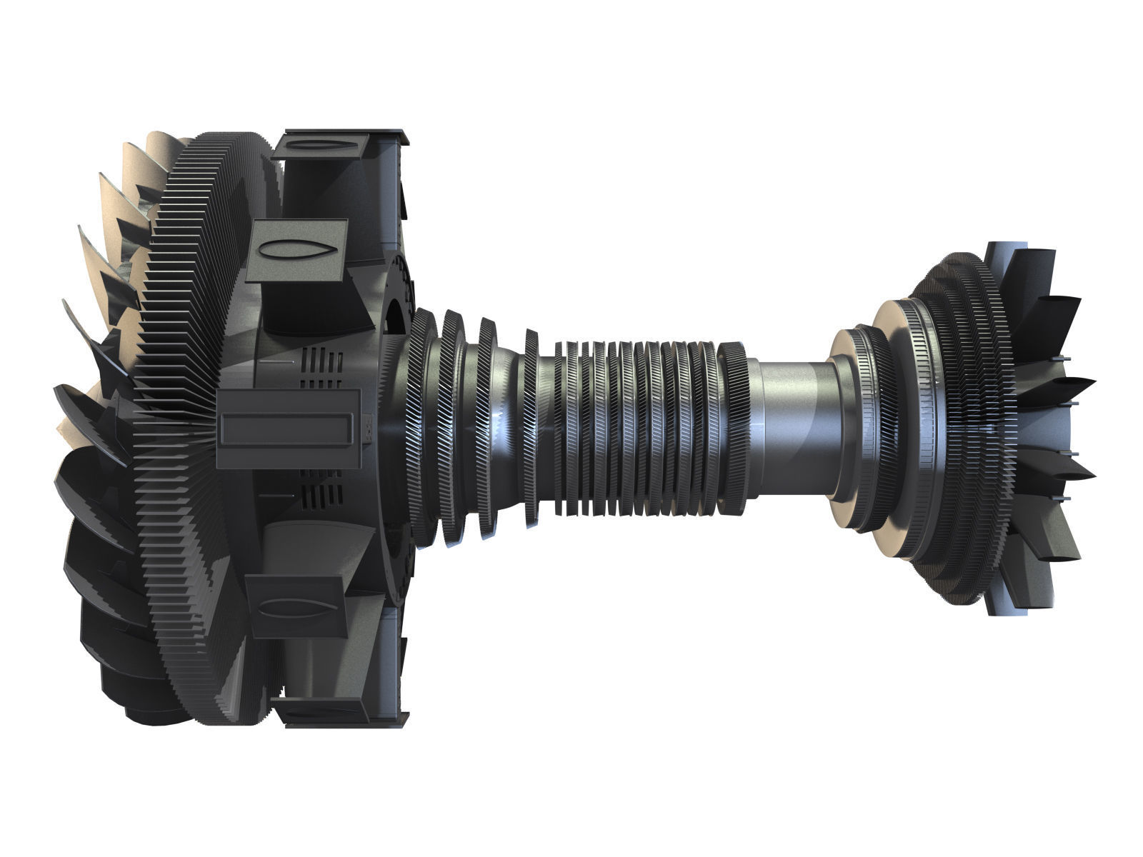 AIRCRAFT TURBOFAN ENGINE 3D model animated | CGTrader