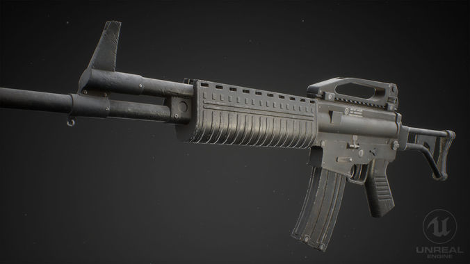 SS2 Assault Rifle free VR / AR / low-poly 3D model rigged | CGTrader