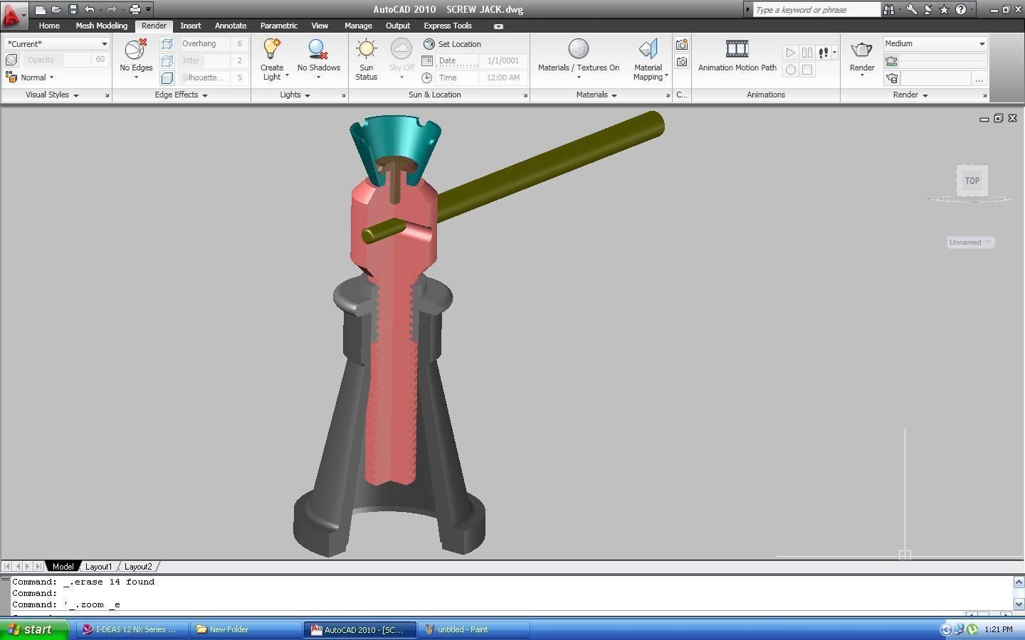 SCREW JACK free 3D model | CGTrader