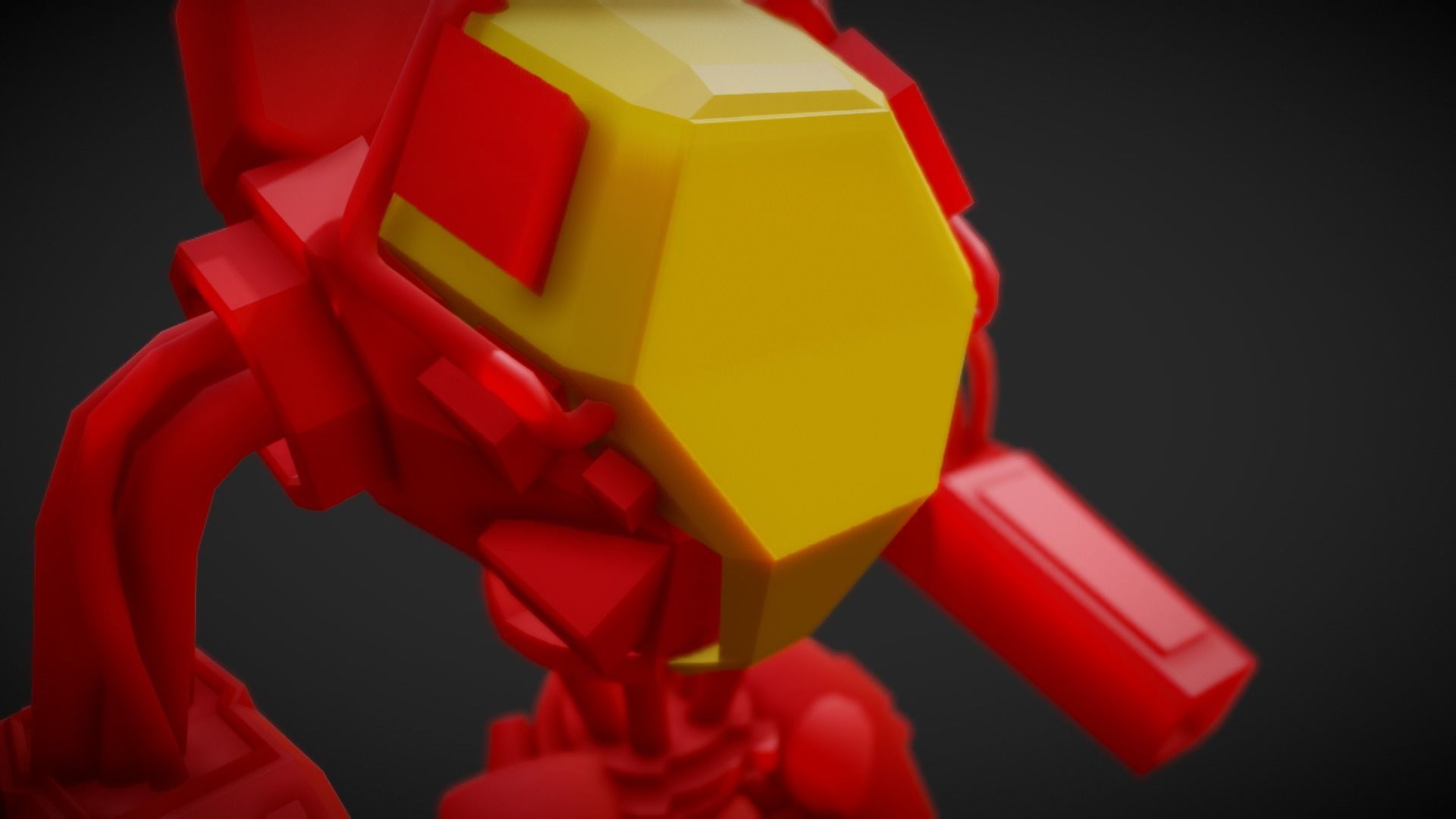 3D model Red Mech VR / AR / low-poly | CGTrader