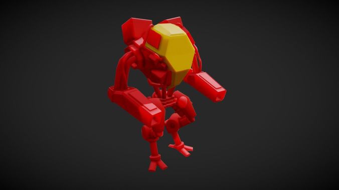 3D model Red Mech VR / AR / low-poly | CGTrader