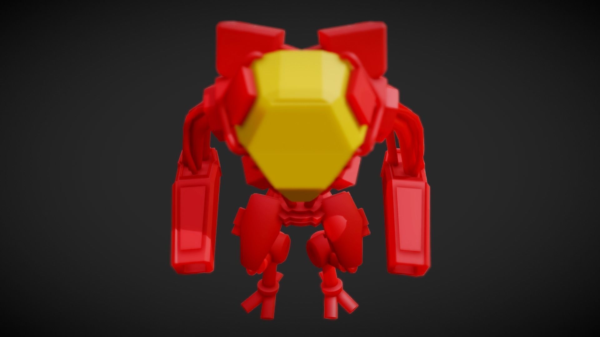 3D model Red Mech VR / AR / low-poly | CGTrader