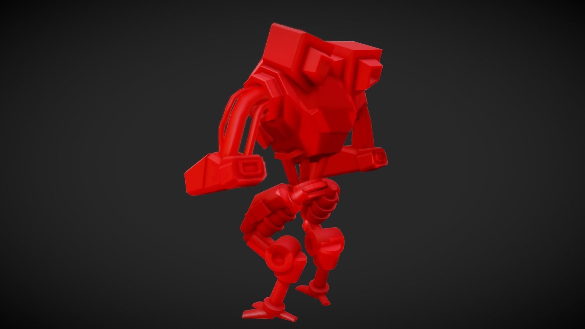 3D model Red Mech VR / AR / low-poly | CGTrader