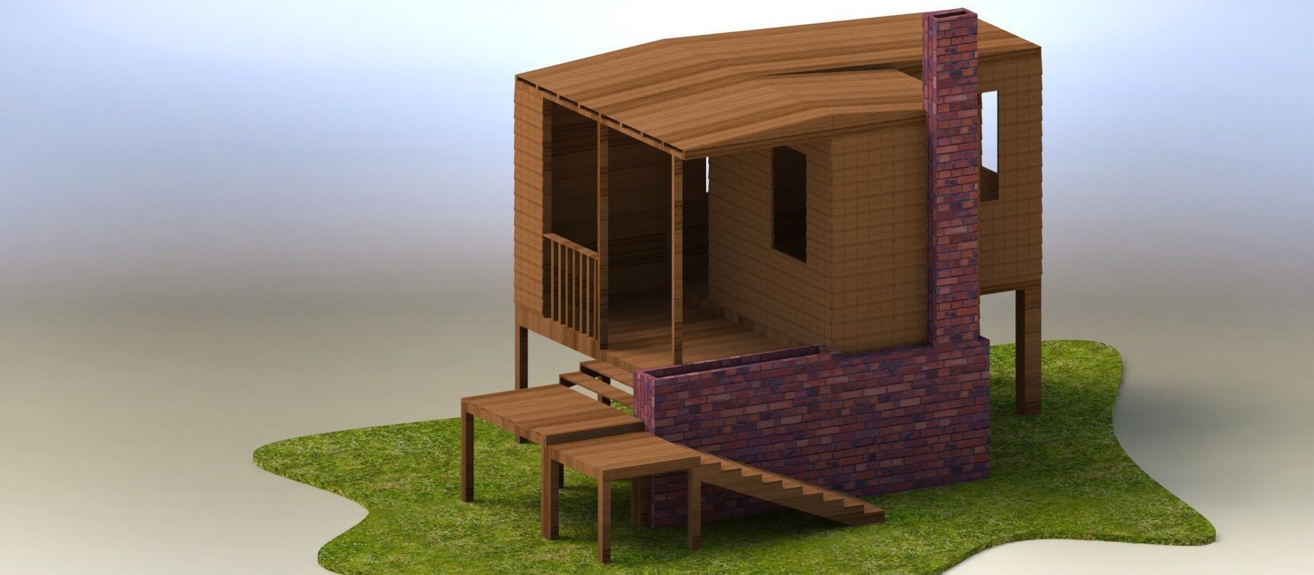 Backyard Hideout free 3D model | CGTrader