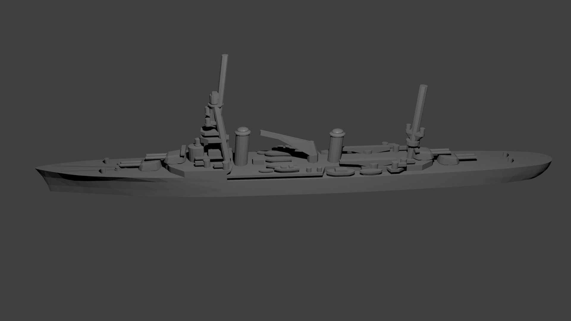 French Suffren Class Cruiser Warship 3D model 3D printable | CGTrader