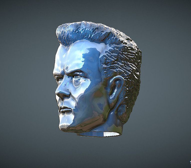 Terminator T1000 inspirited figure Head 3D model 3D printable | CGTrader