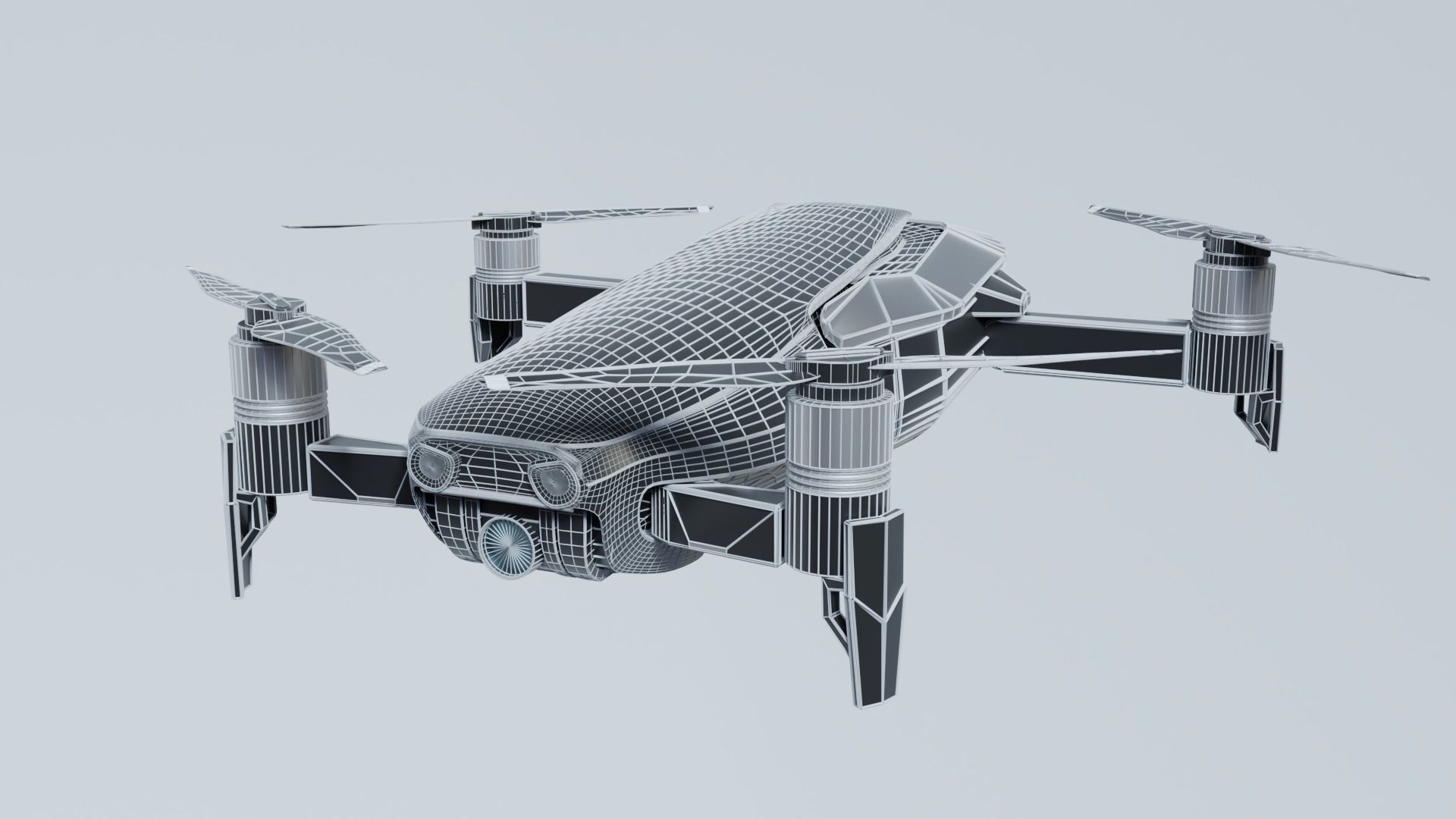 DJI Mavic Air Drone 3D model animated rigged | CGTrader