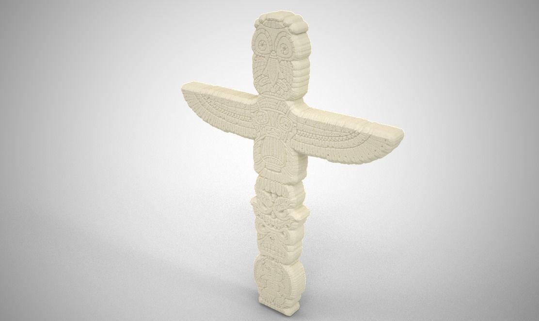 3D model Totem eagle cross VR / AR / low-poly | CGTrader