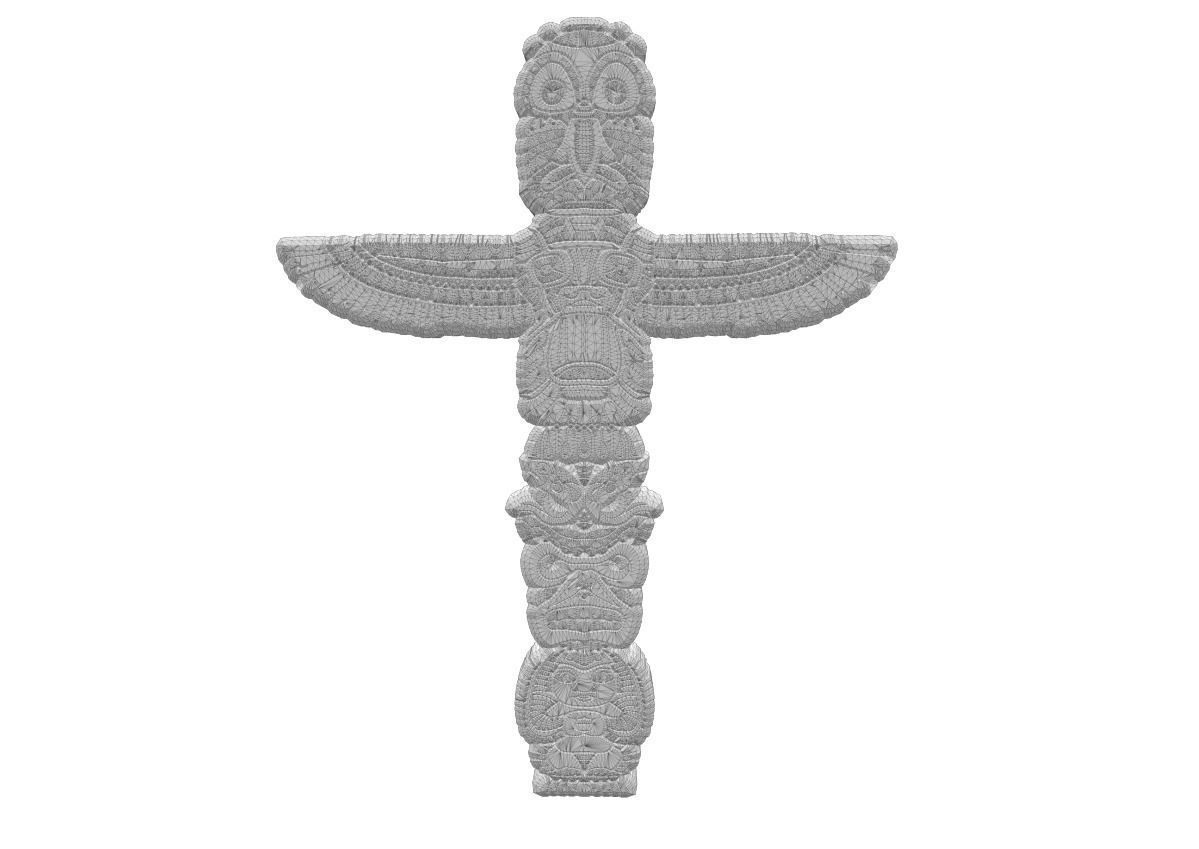 3D model Totem eagle cross VR / AR / low-poly | CGTrader