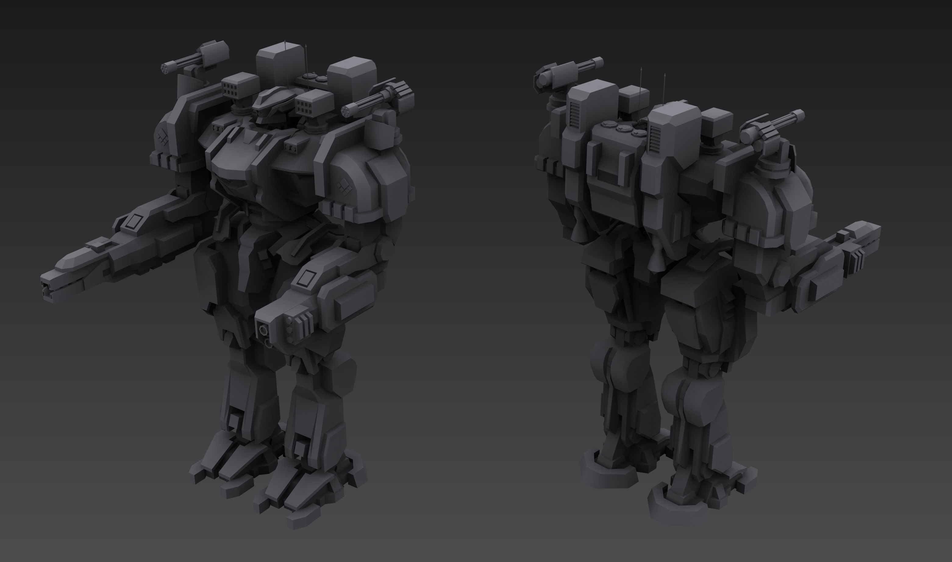 3D model Biped mecha VR / AR / low-poly | CGTrader