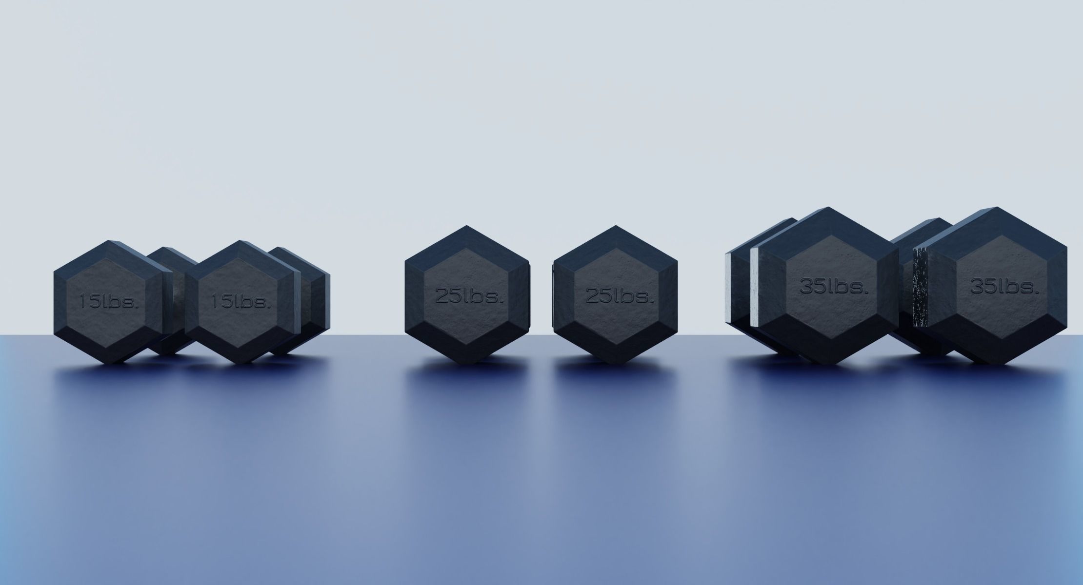 Gym Dumbbells - Low Poly 3D model | CGTrader