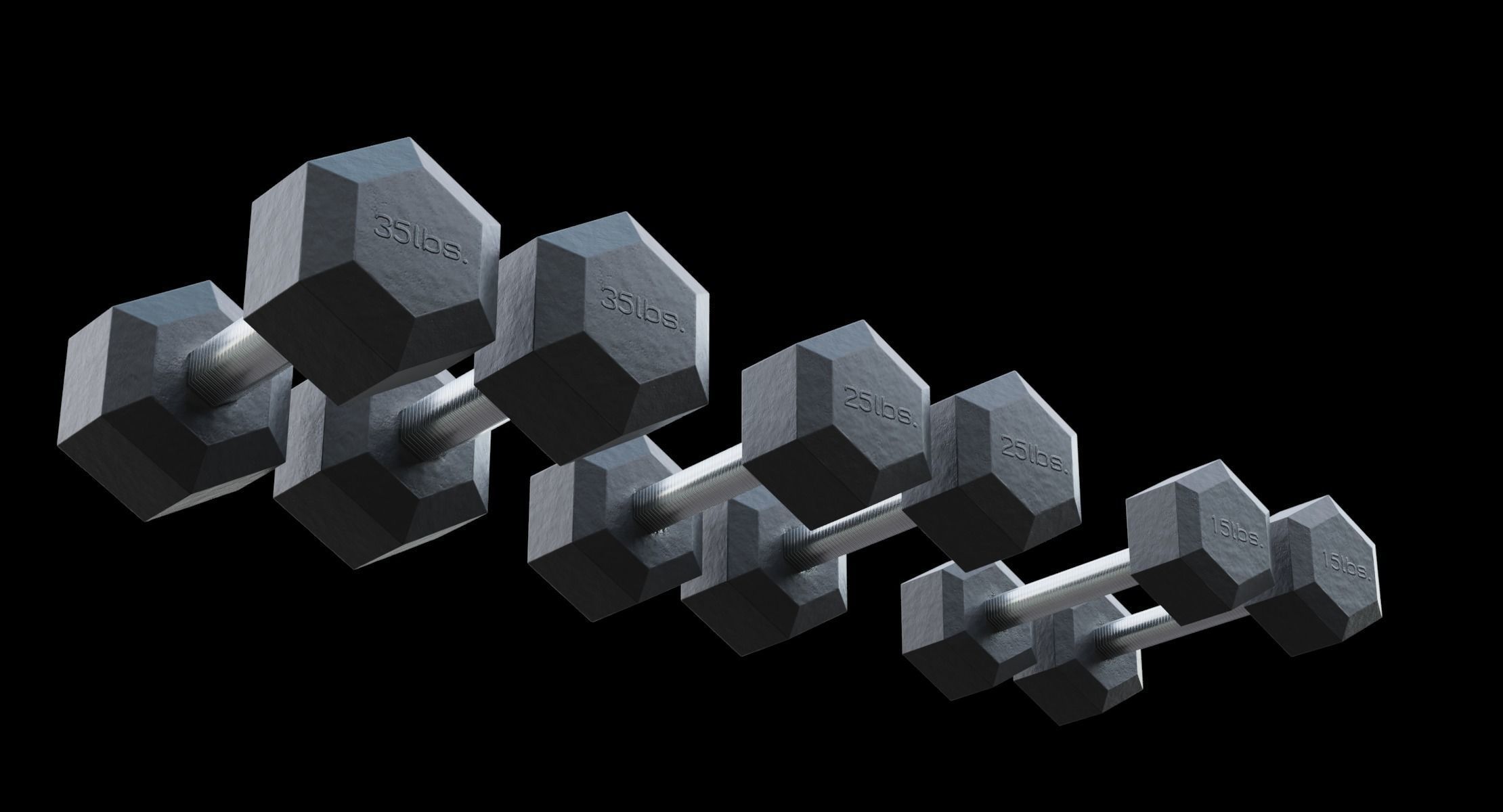 Gym Dumbbells - Low Poly 3D model | CGTrader