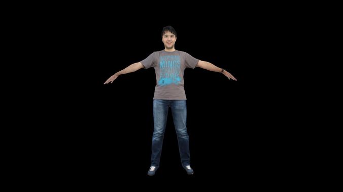 t-pose young man a-pose 3D model | CGTrader