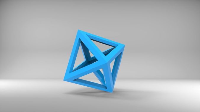 Empty octahedron 3D model 3D printable | CGTrader