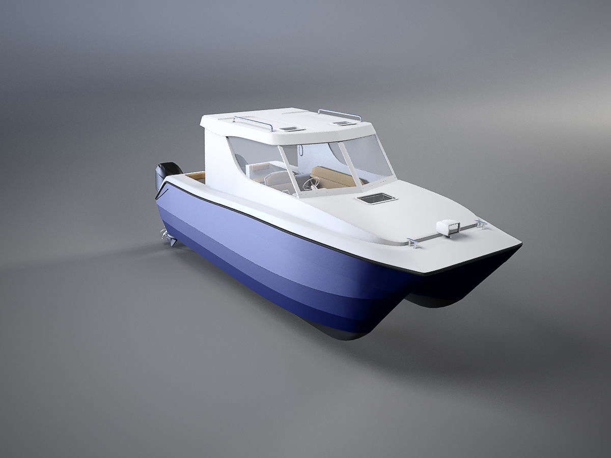 Boat Catamaran 3D model | CGTrader