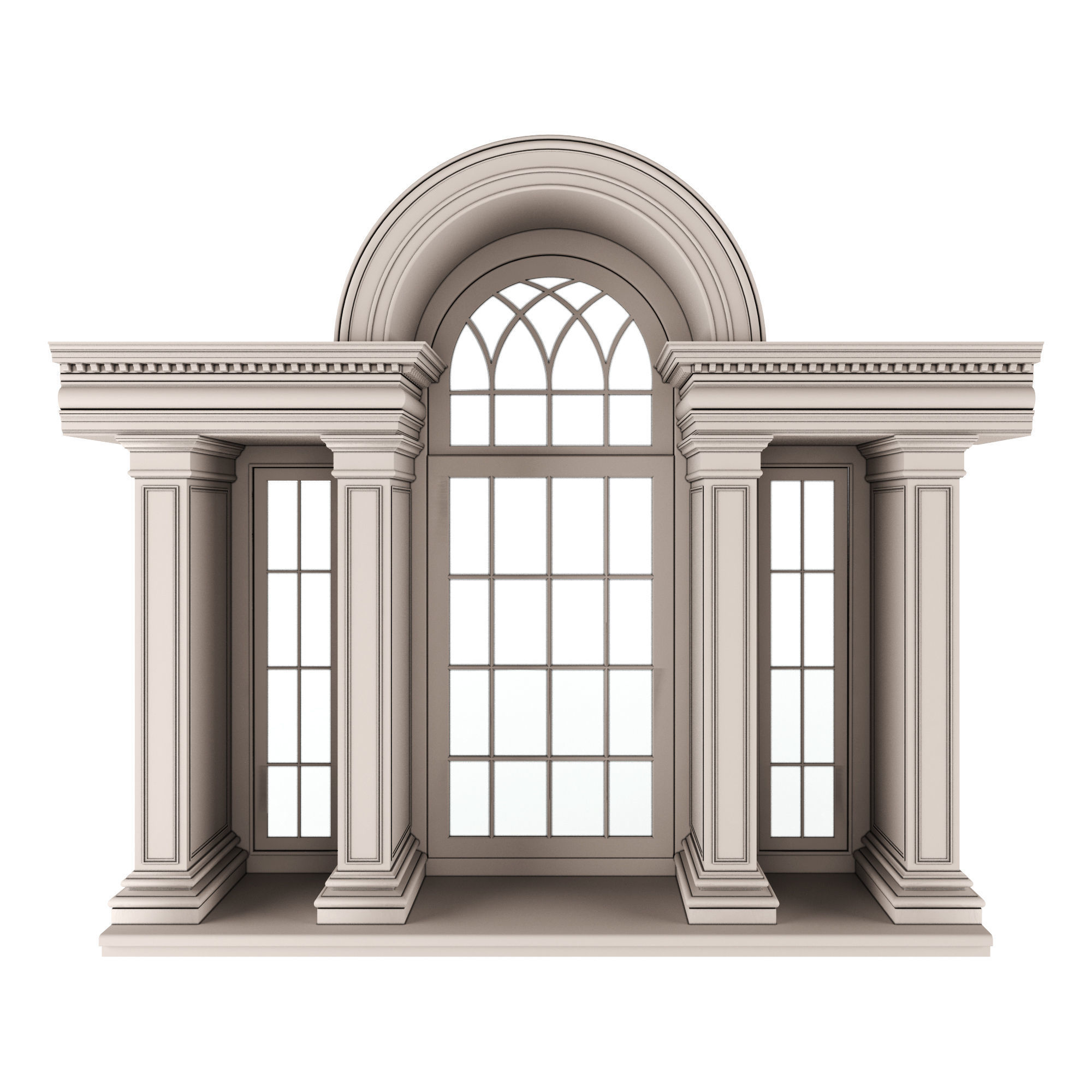 Classic Architecture Arch Window 3D model | CGTrader