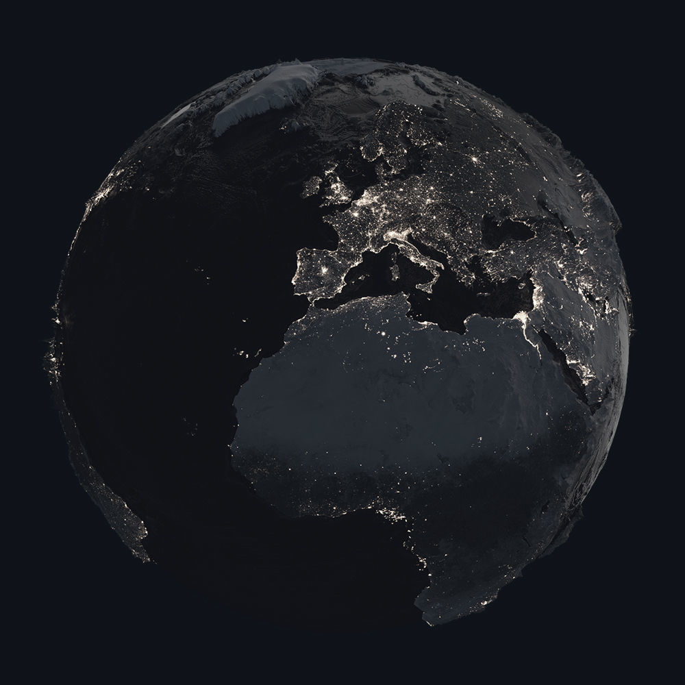 Planet Earth with NASA Height Maps and Improved Textures 3D model ...