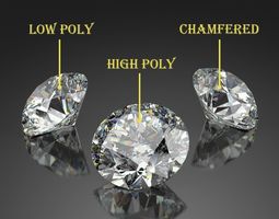 Low-poly Diamond 3D Models | CGTrader