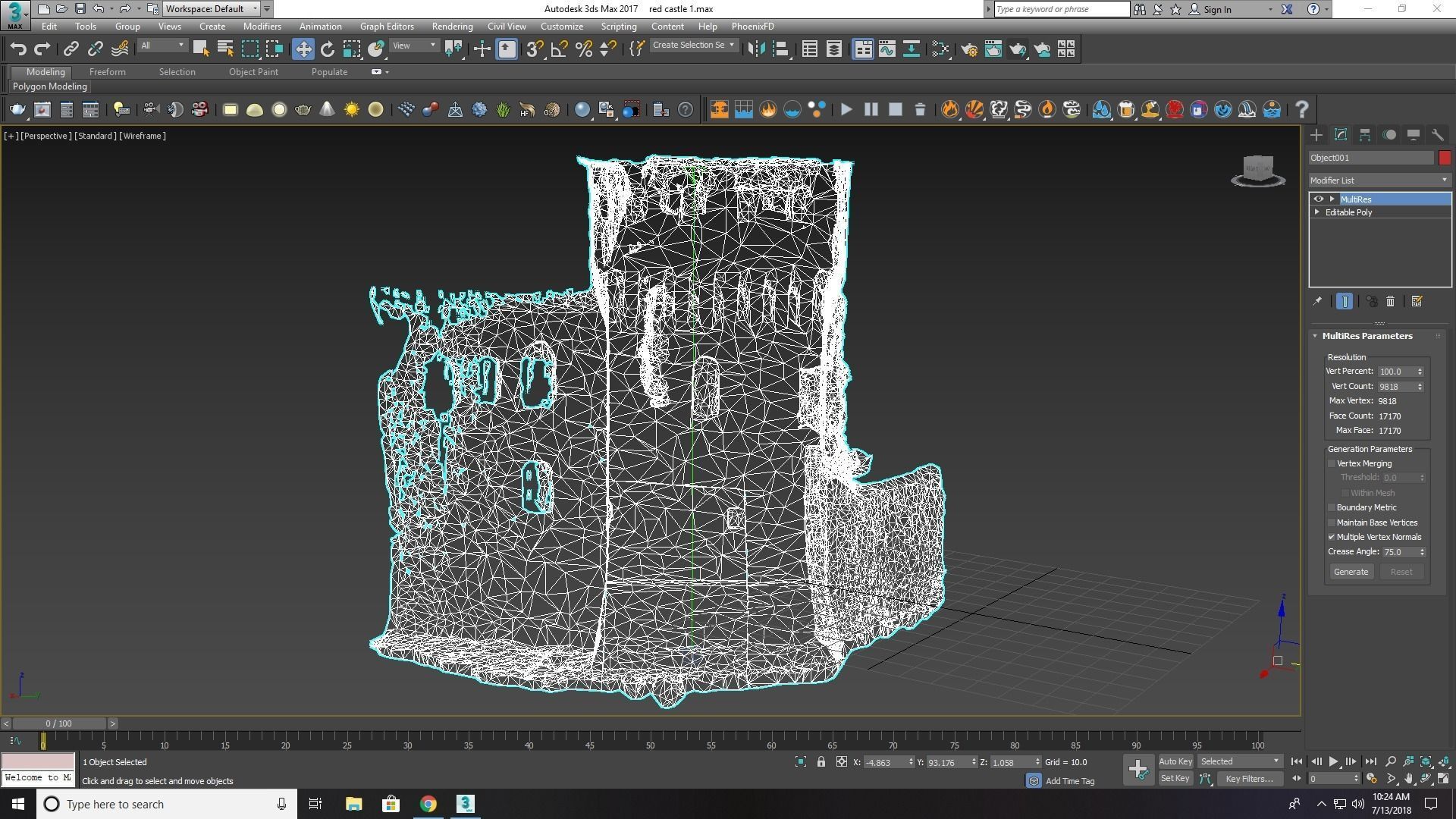 3D model Realistic castle model with texture and material mapped VR ...