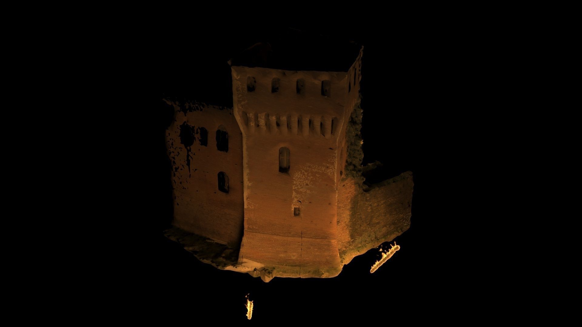 Realistic castle model with texture and material mapped high pol 3D ...