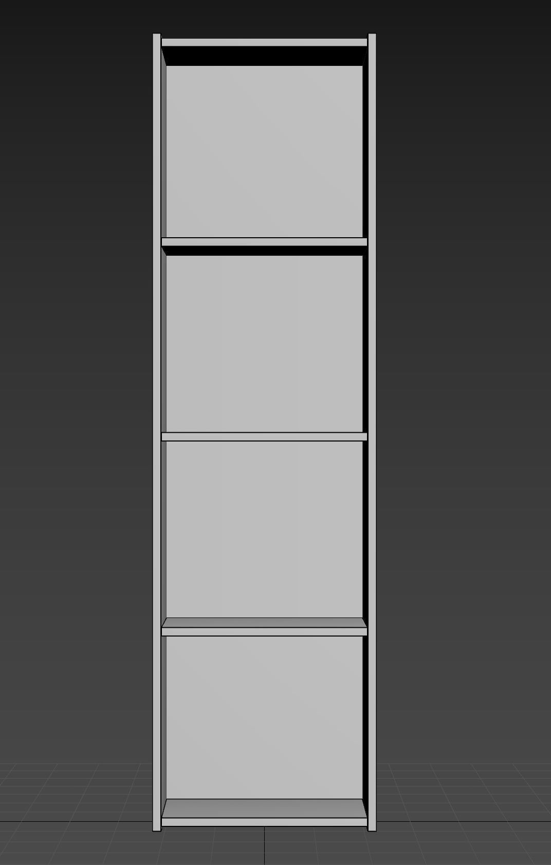 4 Shelves Library 3D model | CGTrader