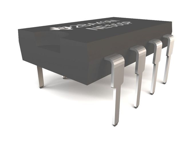 3D model chip DIL8 VR / AR / low-poly MAX OBJ FBX MA MB | CGTrader.com