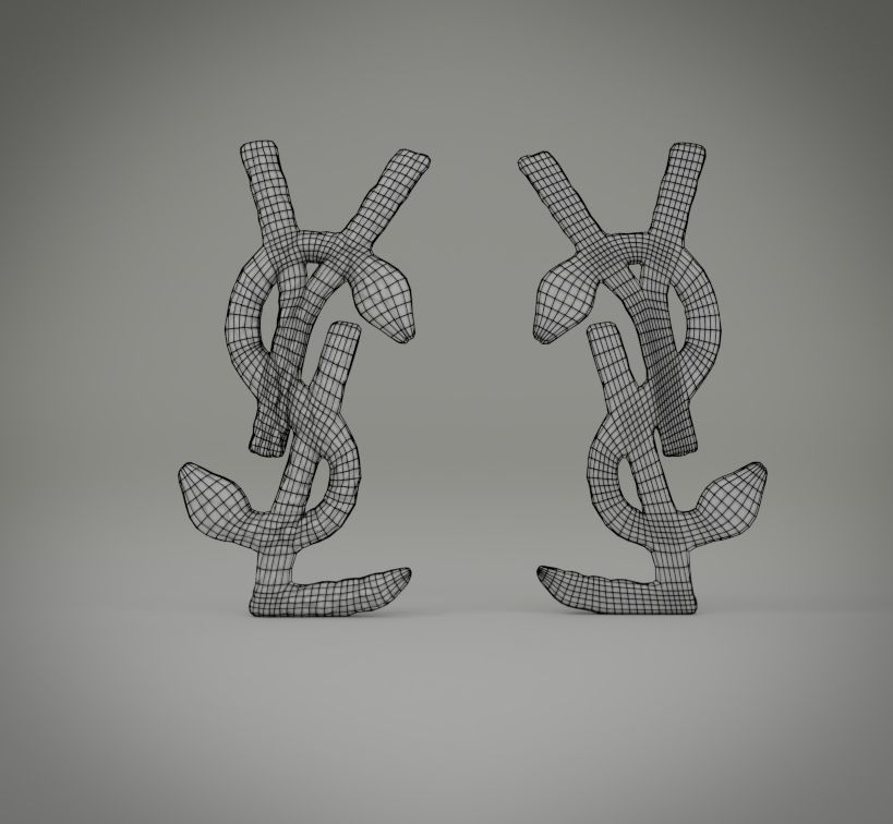YSL LOGO 3D model 3D printable | CGTrader