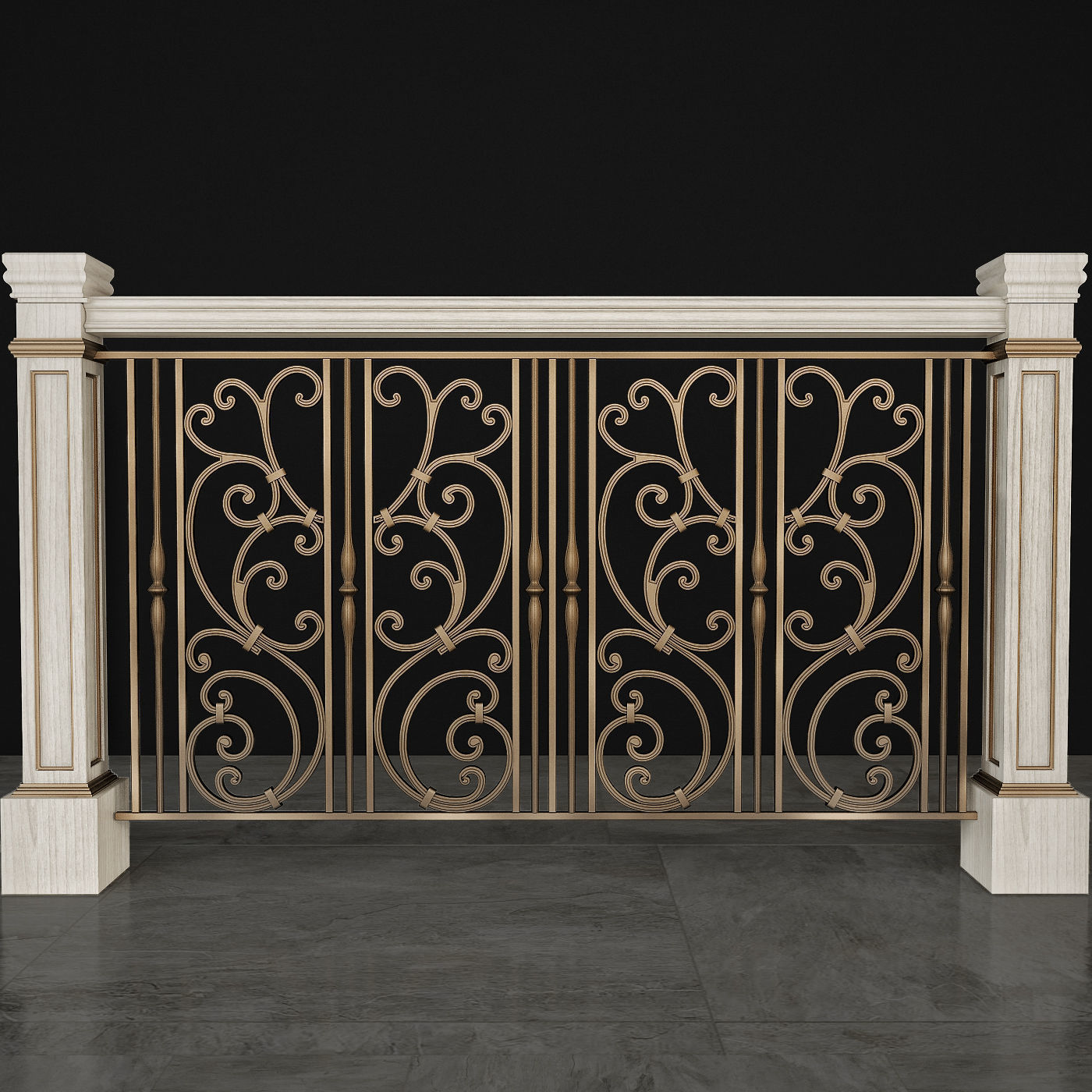 3D model classic handrail | CGTrader