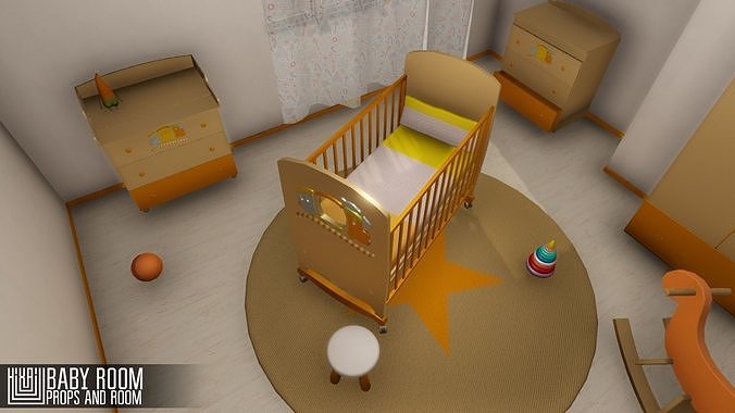 3D model Baby room - props and room VR / AR / low-poly | CGTrader