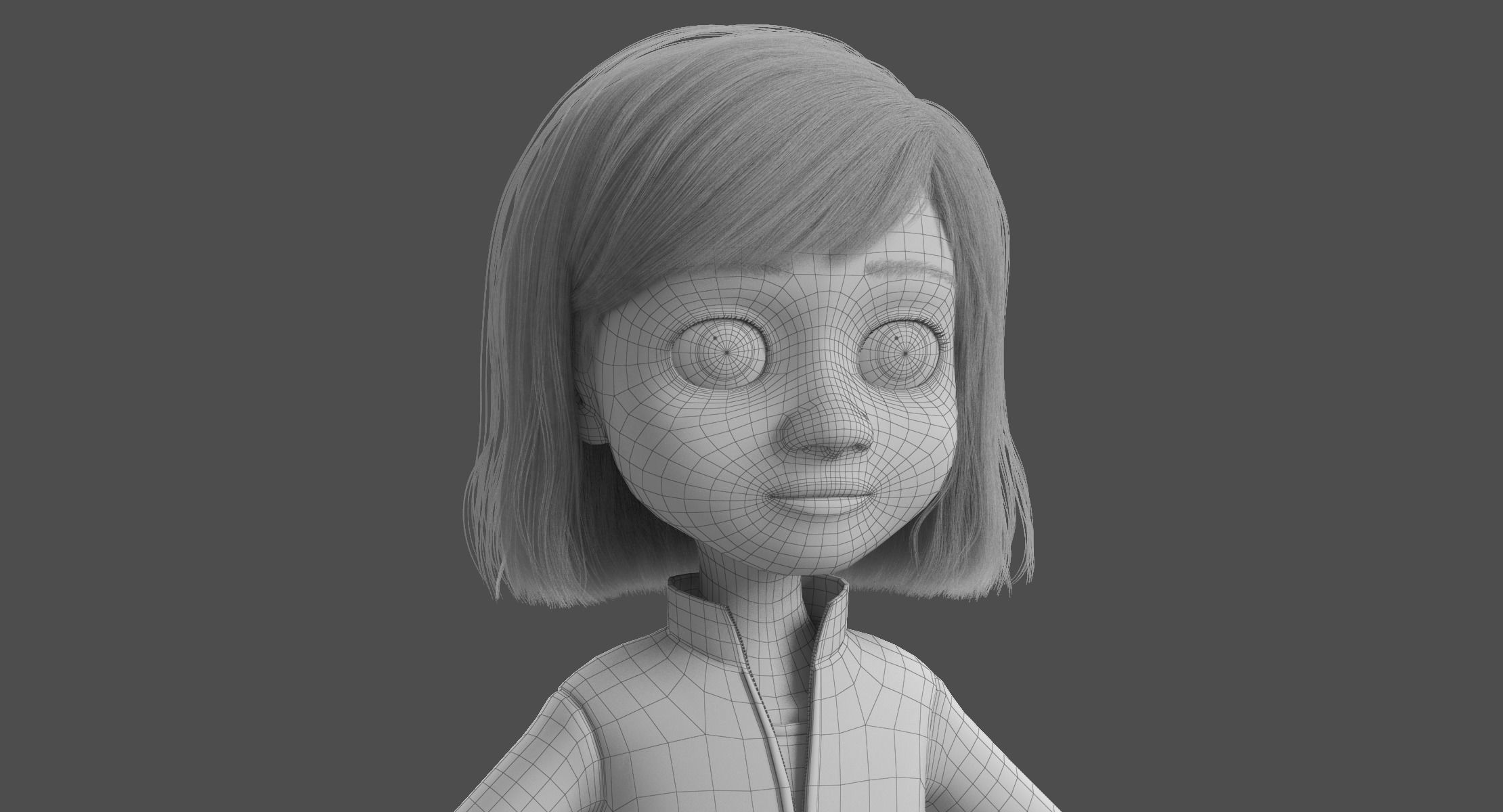 Cartoon Girl Rigged 3D model rigged | CGTrader