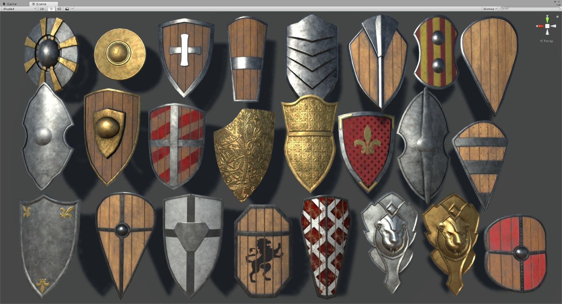 3D model Medieval Shields Collection Vol1 VR / AR / low-poly | CGTrader