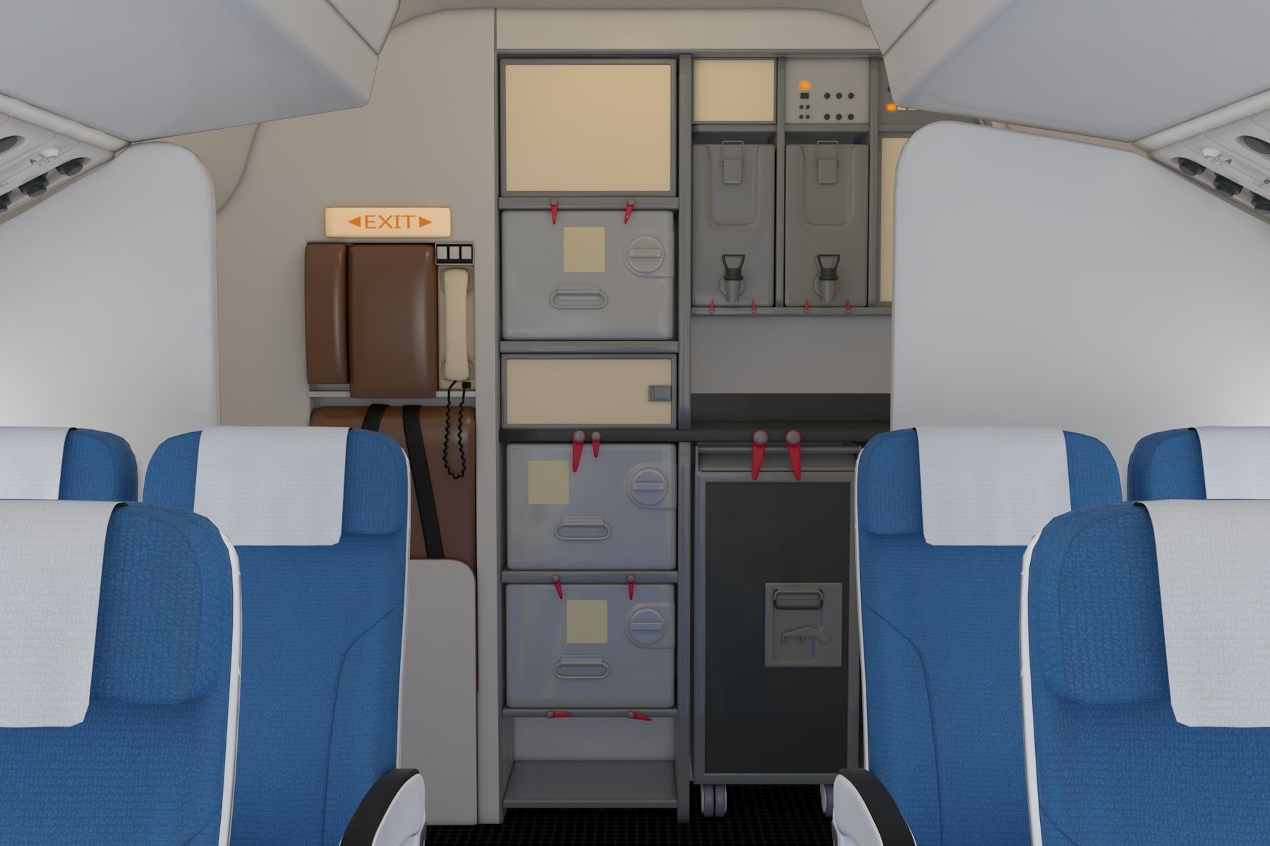 3D model Airplane Cabin VR / AR / low-poly | CGTrader