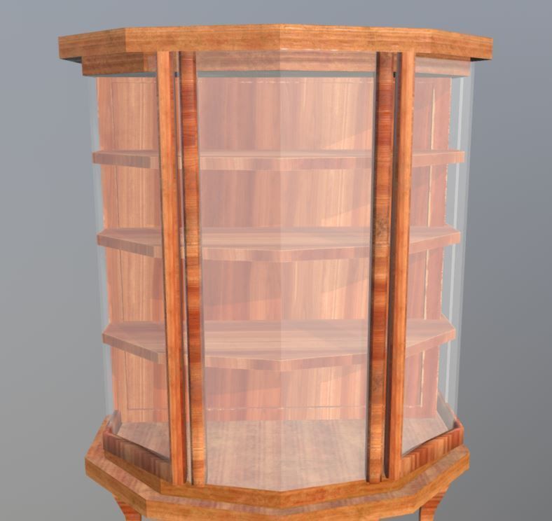 3D model Vintage Wooden Display Case VR / AR / low-poly | CGTrader