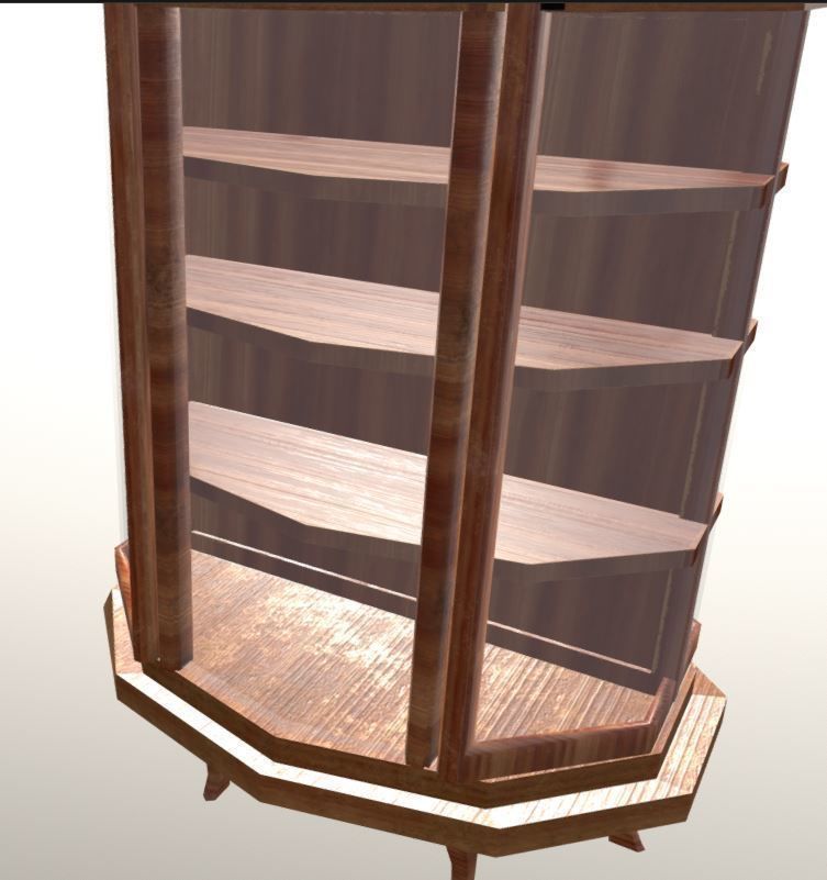 3D model Vintage Wooden Display Case VR / AR / low-poly | CGTrader