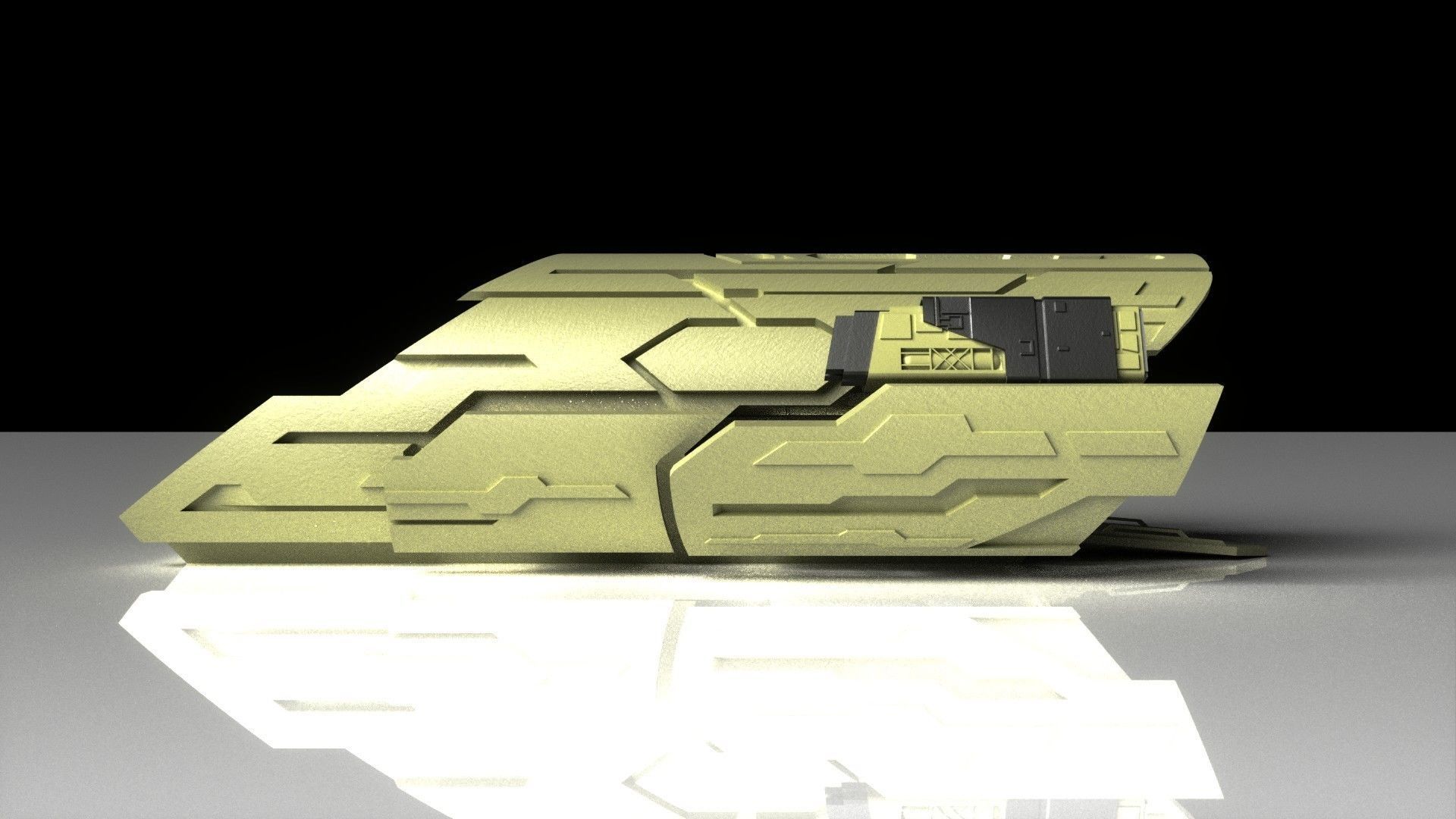 StarGate Atlantis Puddle Jumper 3D model animated rigged | CGTrader