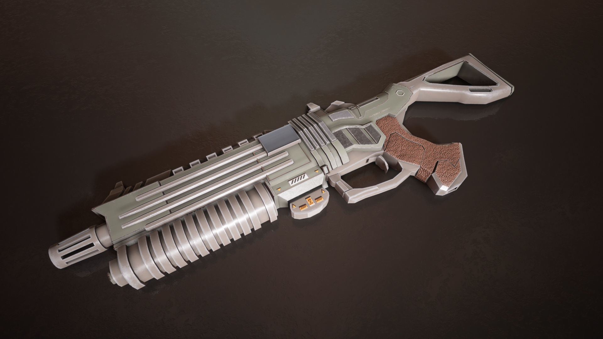 3D model Sci-fi Futuristic Laser Rifle VR / AR / low-poly rigged ...