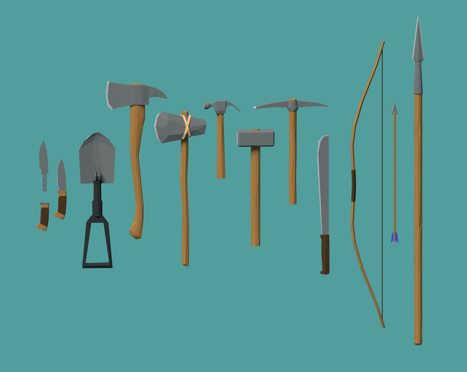 3D model Low-poly Tools VR / AR / low-poly | CGTrader