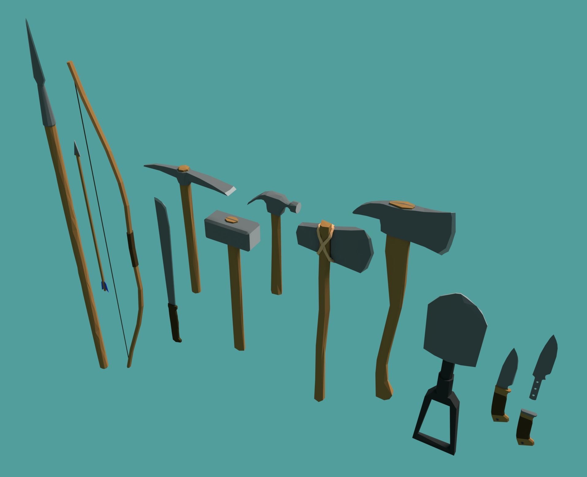 3D model Low-poly Tools VR / AR / low-poly | CGTrader