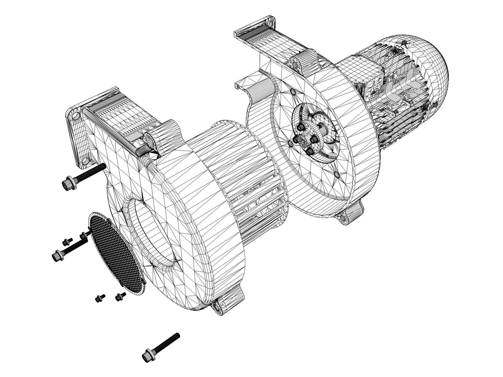 Industrial Centrifugal Blower Fan - Animated 3D model animated | CGTrader