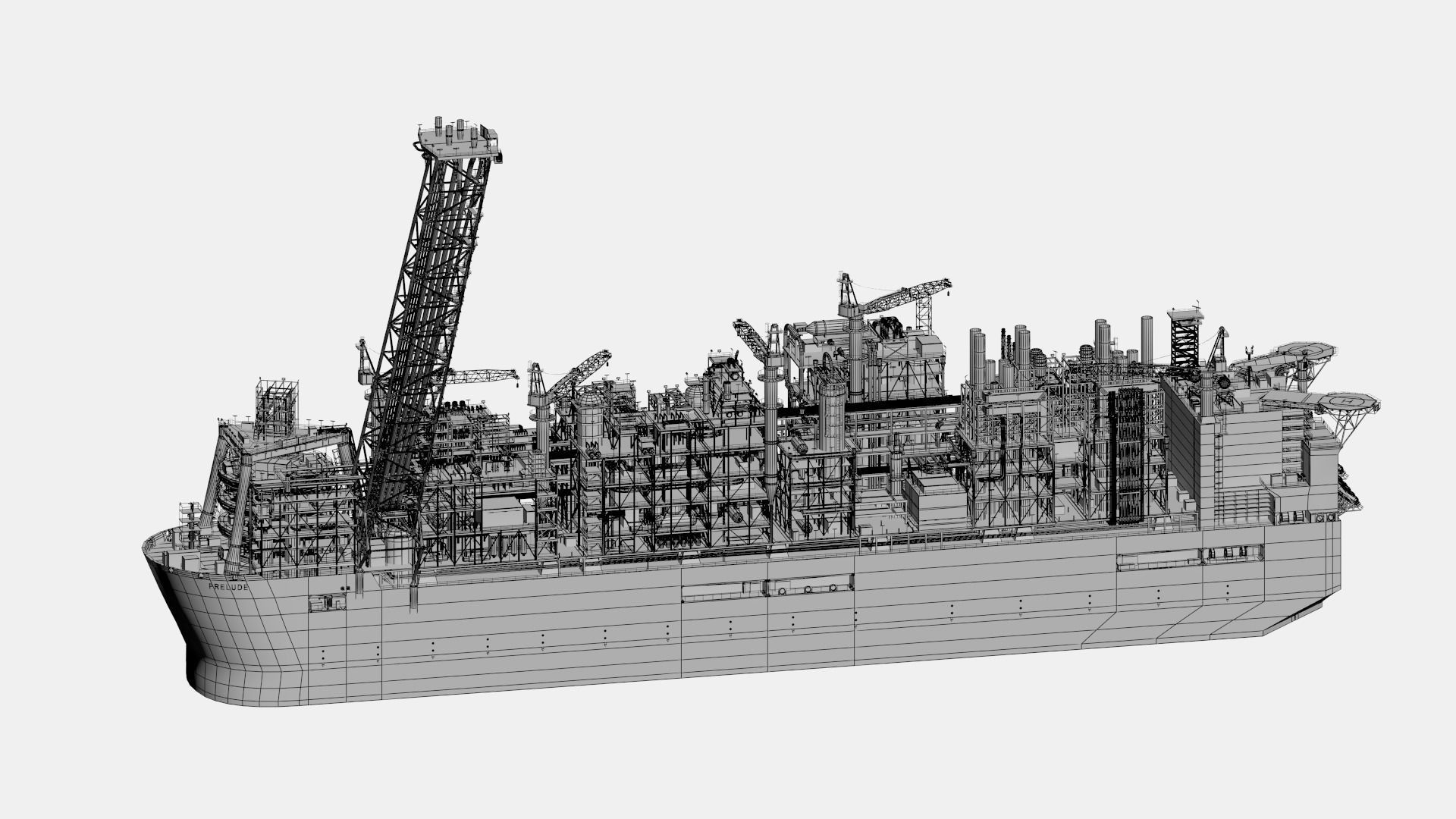 Shell prelude FLNG 3D model | CGTrader