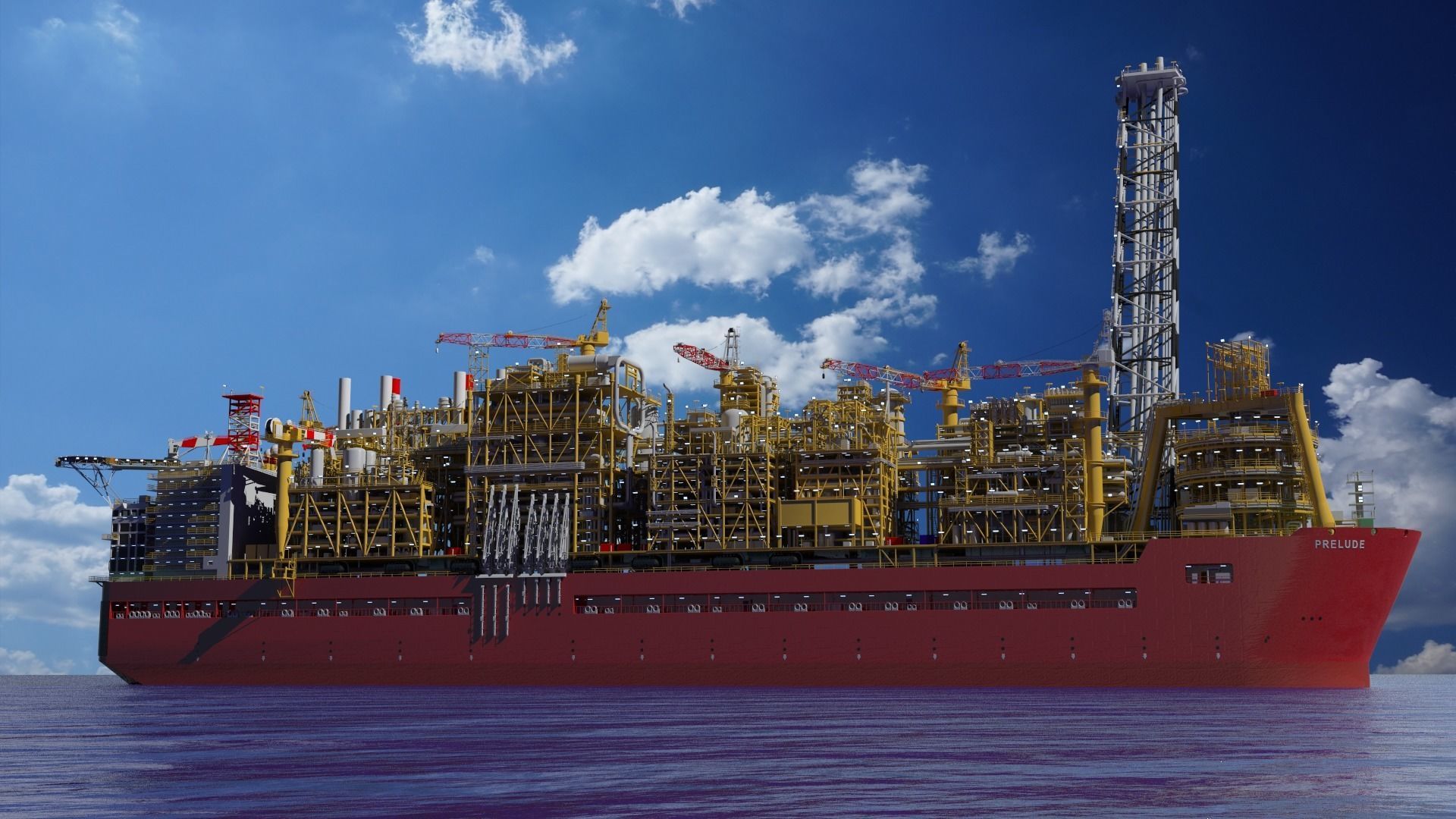Shell prelude FLNG 3D model | CGTrader