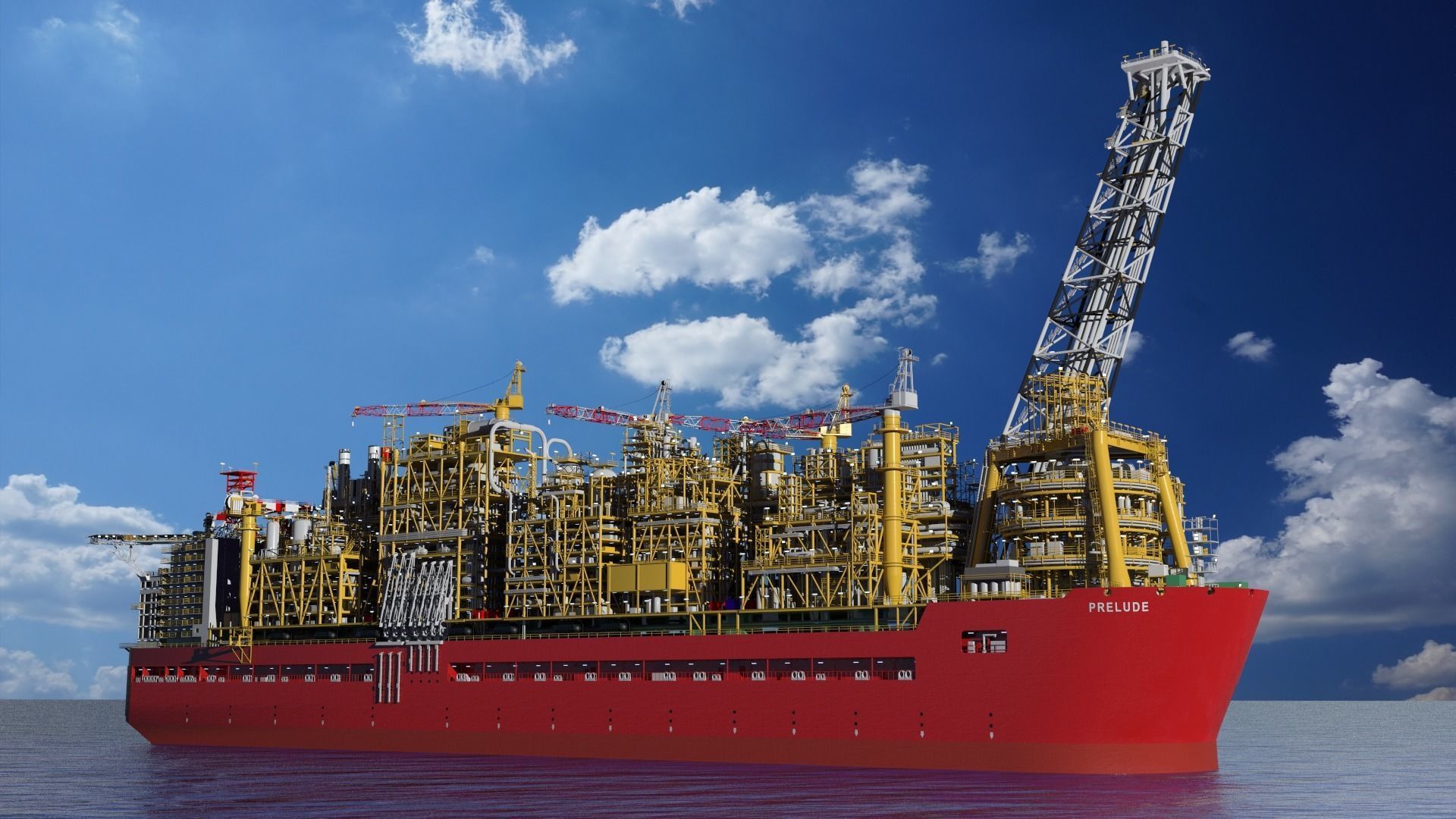 Shell prelude FLNG 3D model | CGTrader