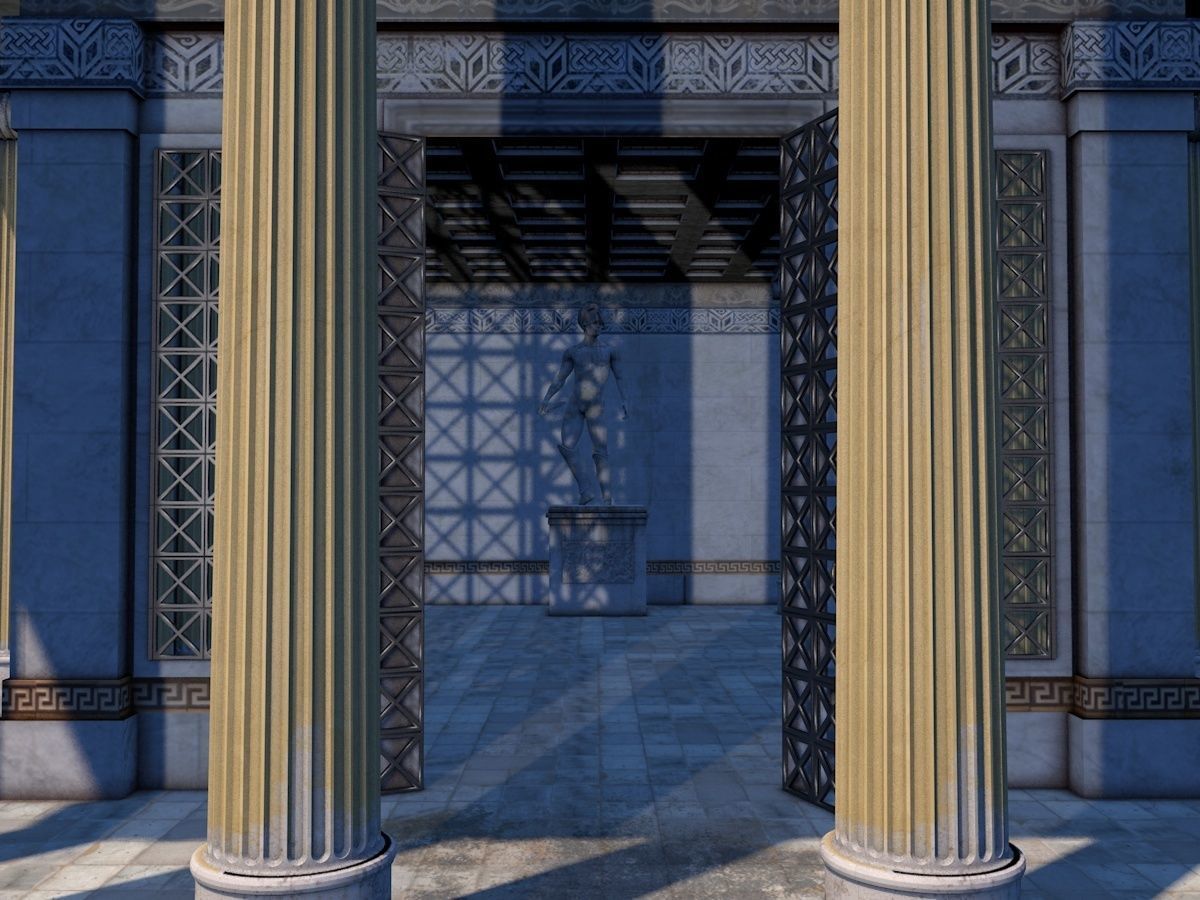 Greek jonic temple 3D model | CGTrader