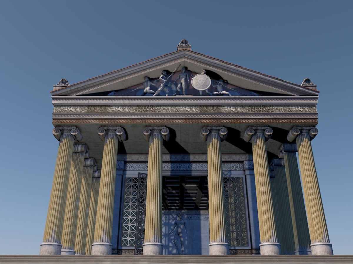 Greek jonic temple 3D model | CGTrader
