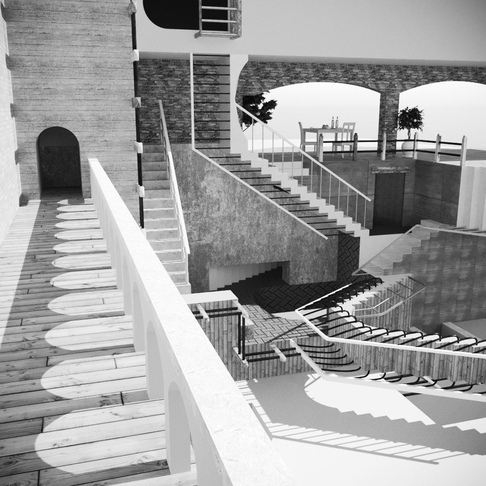 Relativity MC Escher 3D model | CGTrader