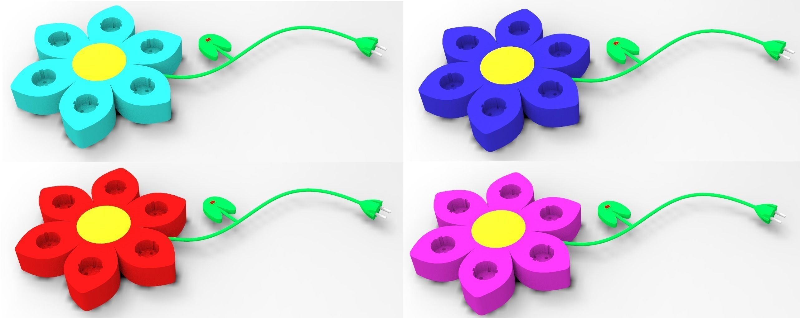 Flower socket free 3D model | CGTrader