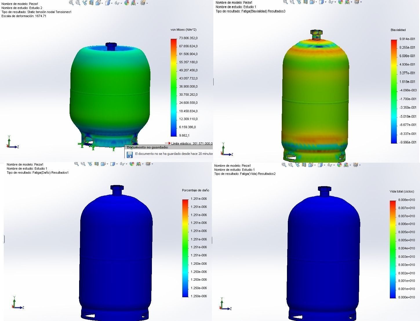 Gas cylinder Analysis free 3D model | CGTrader