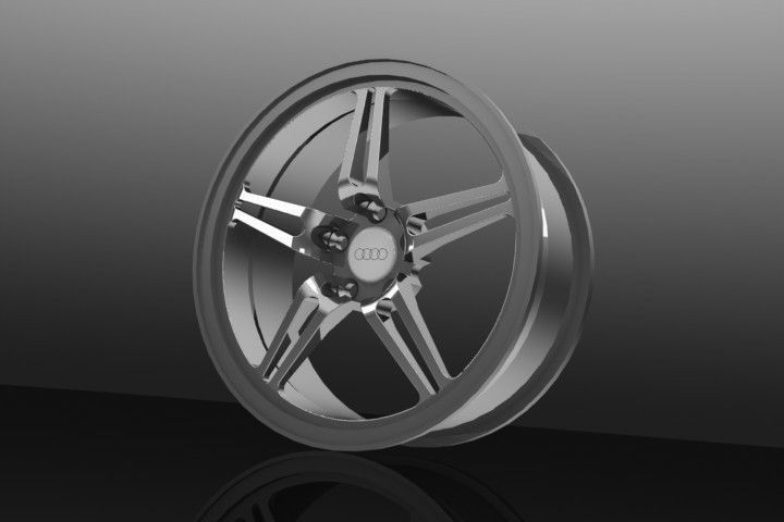alloy wheel rim AUDI free 3D model | CGTrader