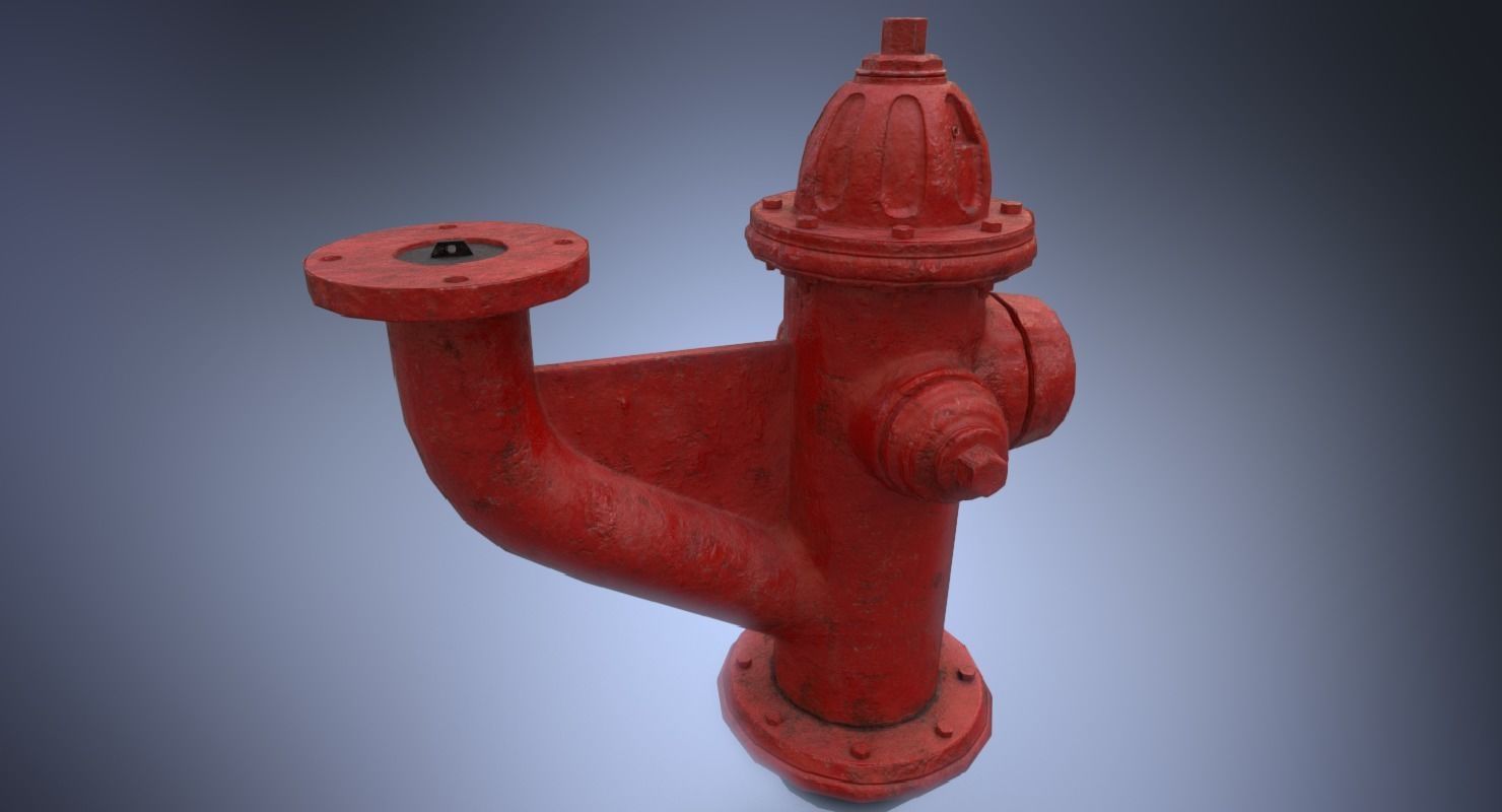 3D model Fire hydrant monitor nozzle VR / AR / low-poly | CGTrader
